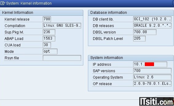 Find SAP System Status & Kernel Information